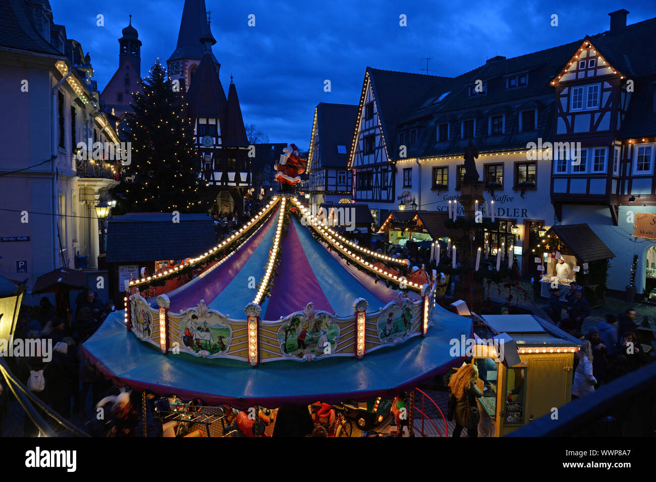 Christmas market in Michelstadt, Germany Stock Photo - Alamy