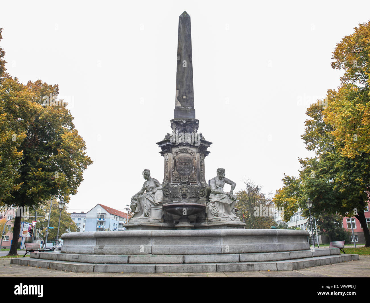 Memorial in honor of the former mayor Karl Gustav Friedrich Hasselbach ...