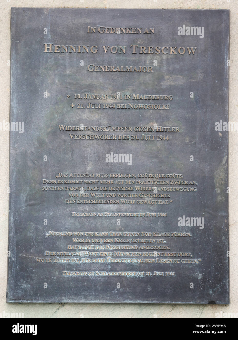 Generalmajor henning von tresckow hi-res stock photography and images ...