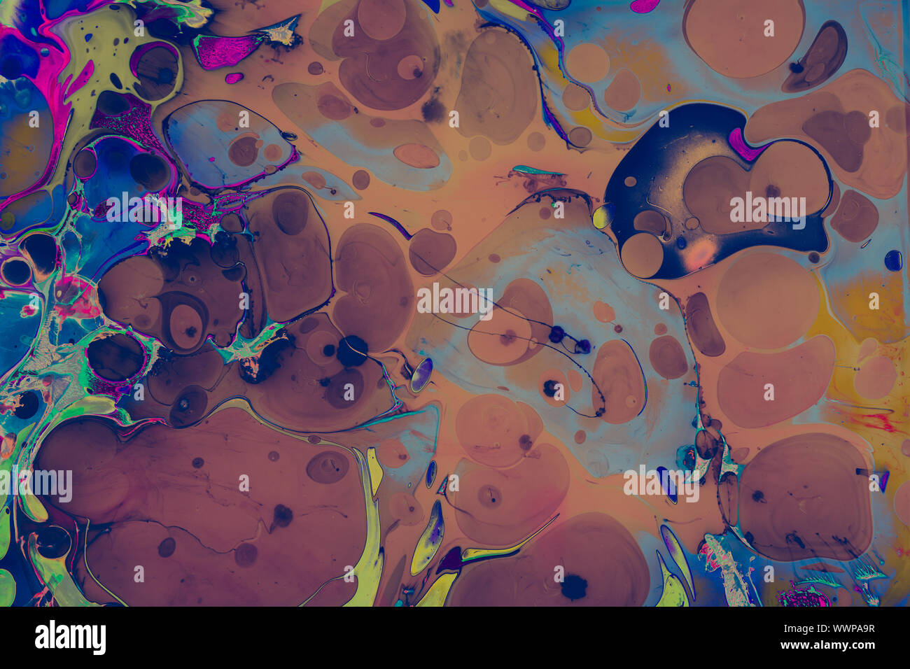 Traditional Ottoman Turkish abstract marbling art patterns as ...