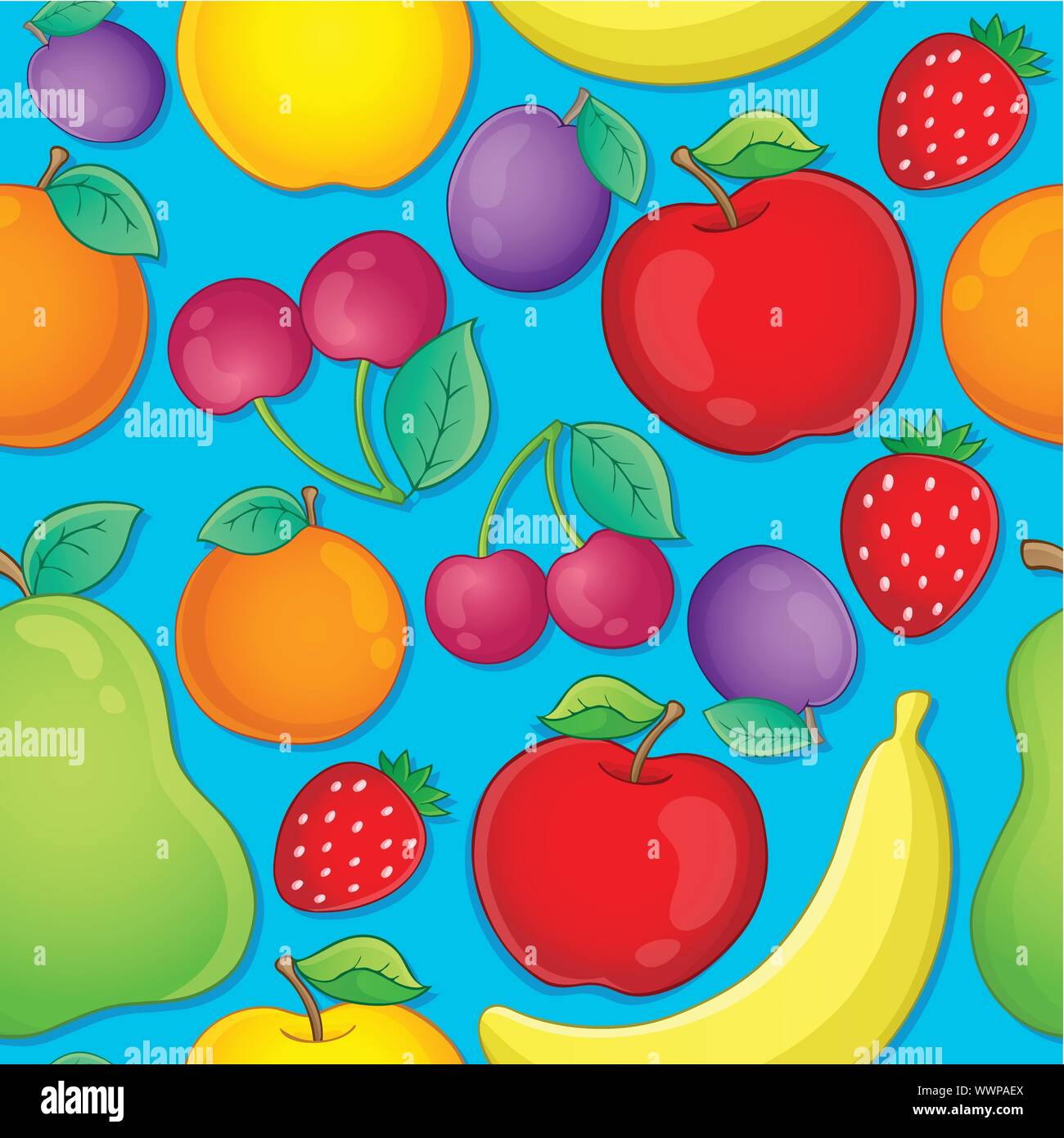 Seamless background fruit theme 2 Stock Vector Image & Art - Alamy