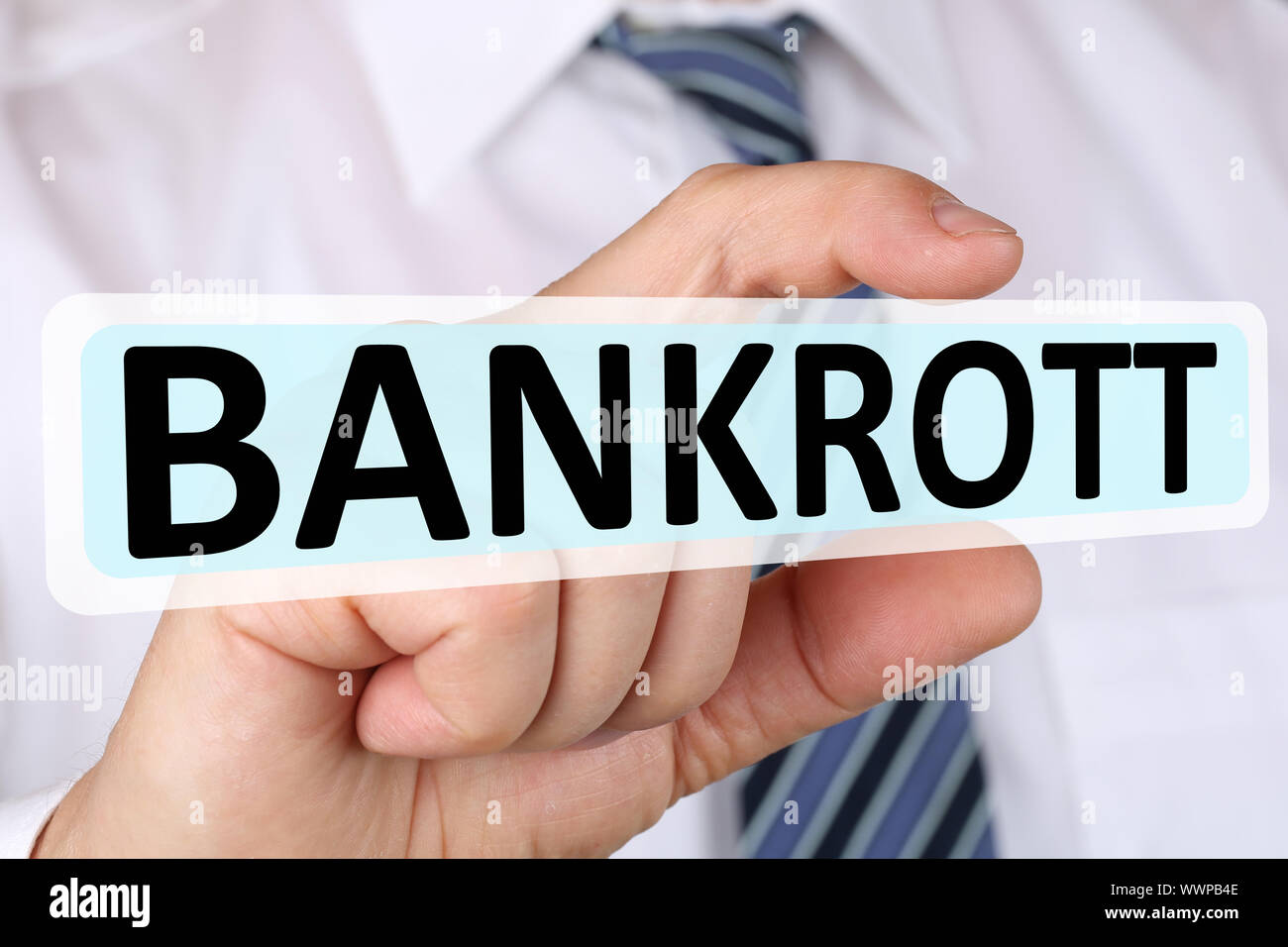 Business man concept with bankruptcy insolvency crisis finance Stock ...