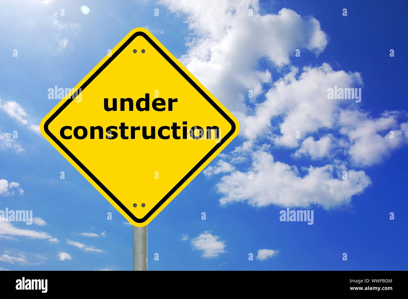 Under construction sign copyspace hi-res stock photography and images ...