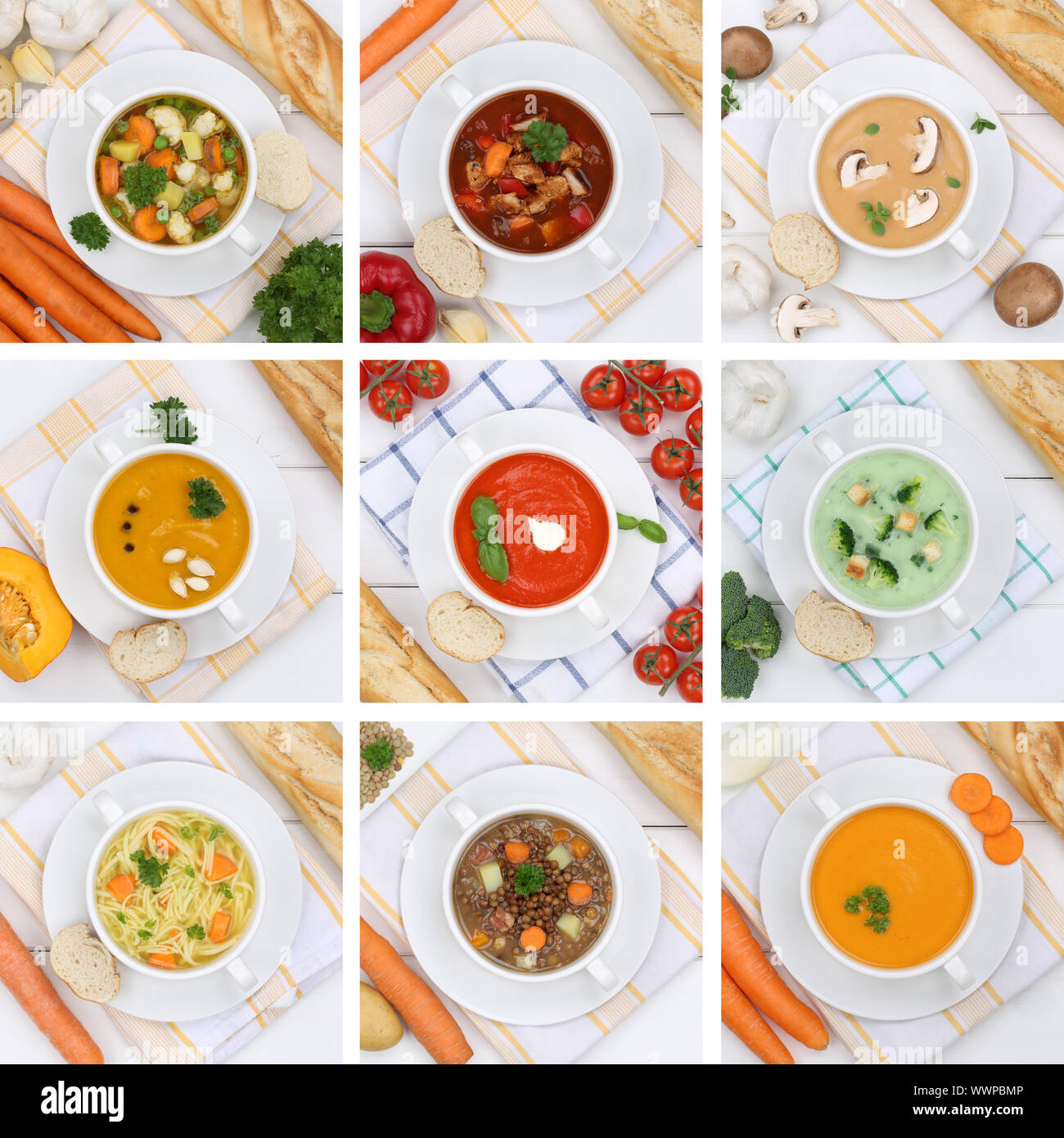 Collage Soup Soups Tomato soup Vegetables Vegetable soup from above ...