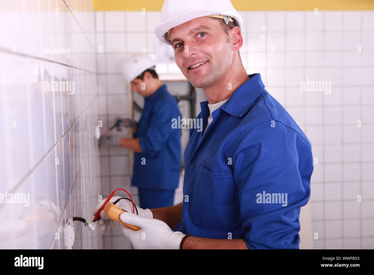 Electrical engineers at work Stock Photo - Alamy
