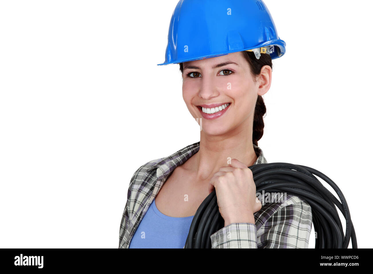 Female builder full body hi-res stock photography and images - Alamy