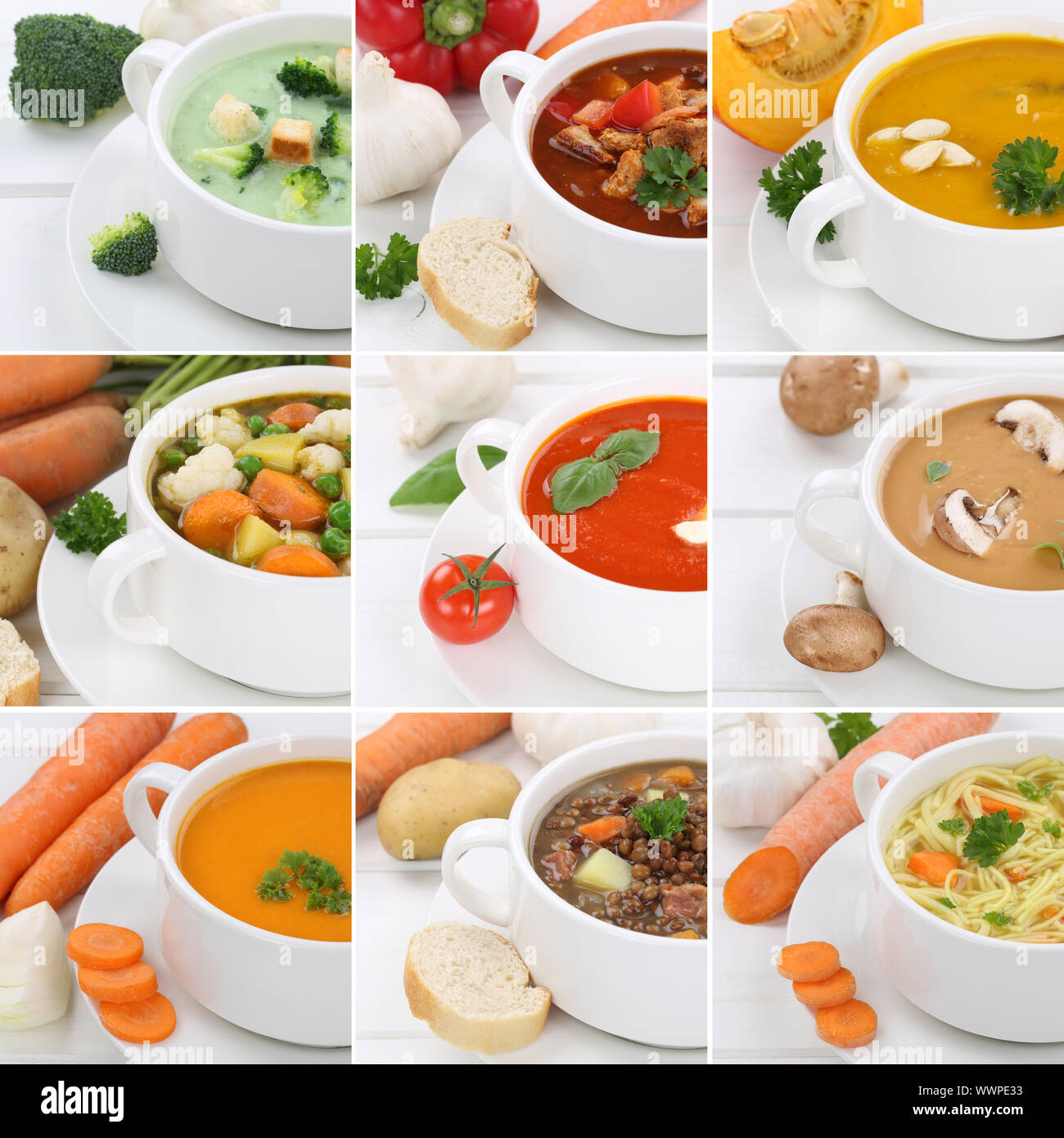 Collage Soup Soups Tomato soup Vegetable soup Vegetable soup Stock ...