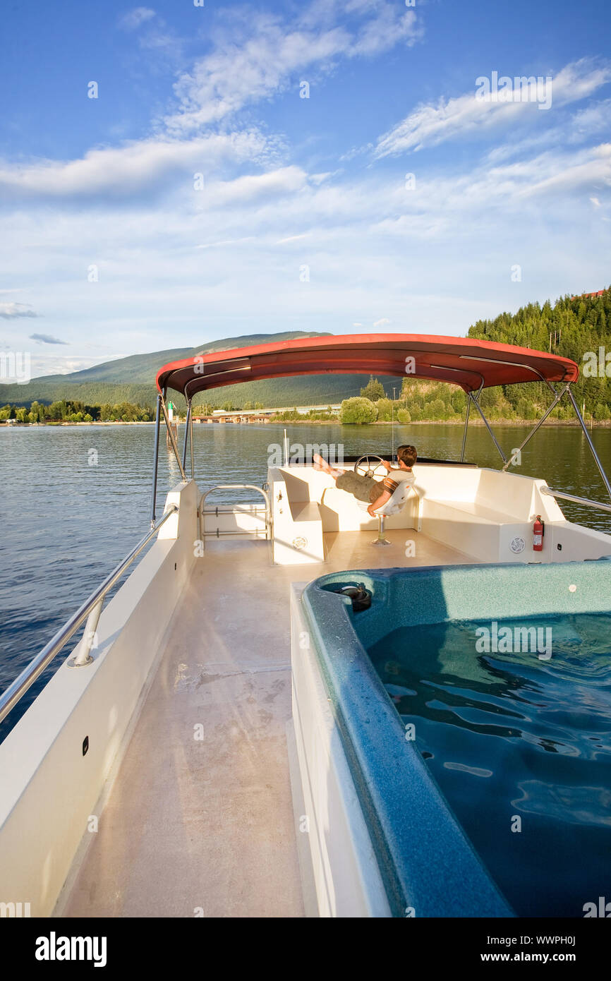 Luxury Boat Owner Stock Photo - Alamy