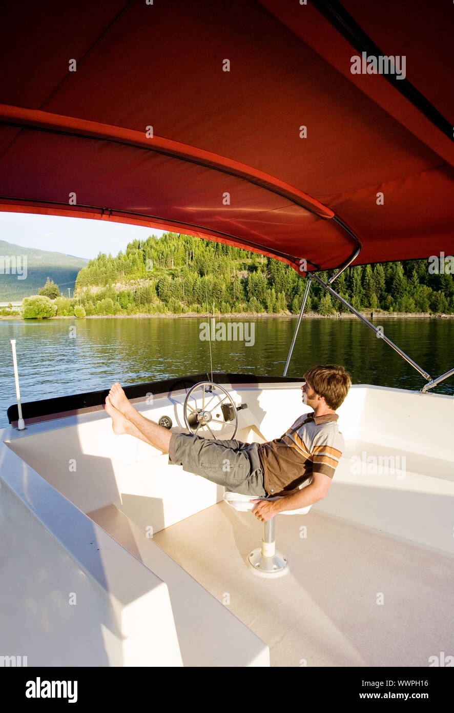 Luxury Boat Owner Stock Photo - Alamy