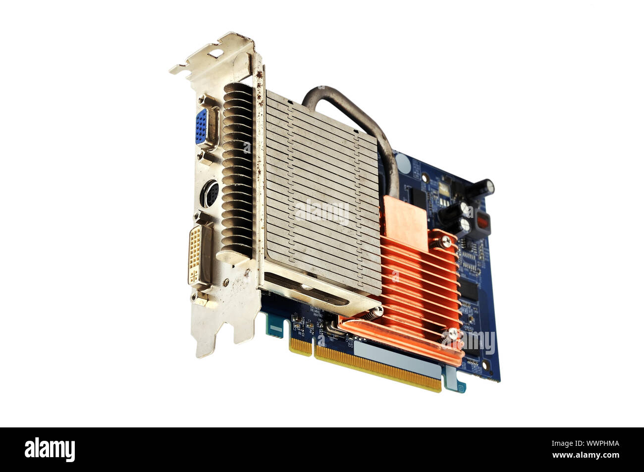 Computer graphic card on white background Stock Photo - Alamy