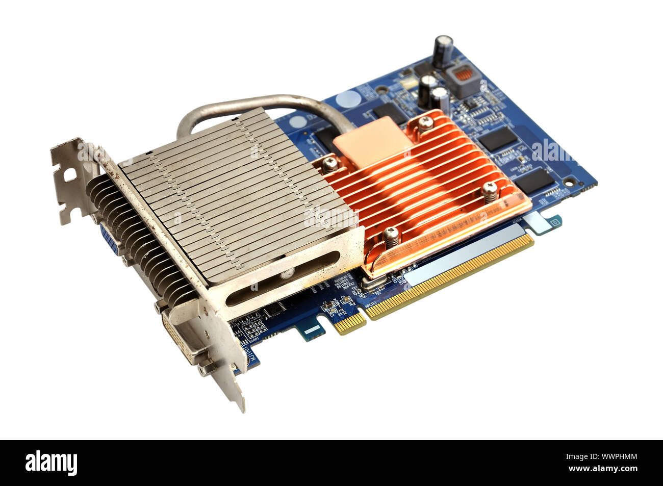Computer graphic card on white background Stock Photo - Alamy