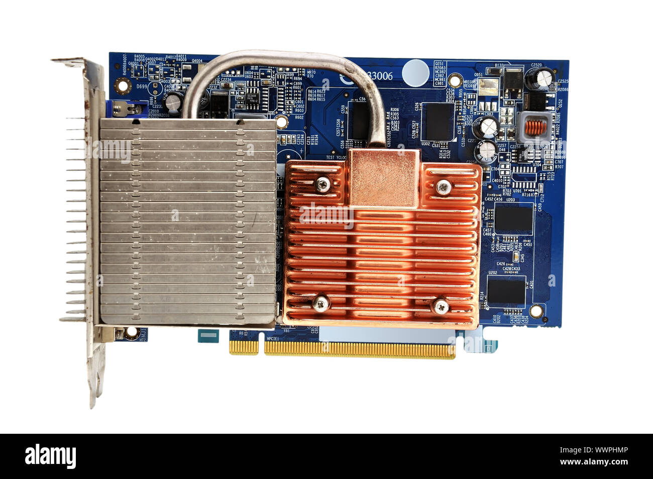 Computer graphic card on white background Stock Photo - Alamy