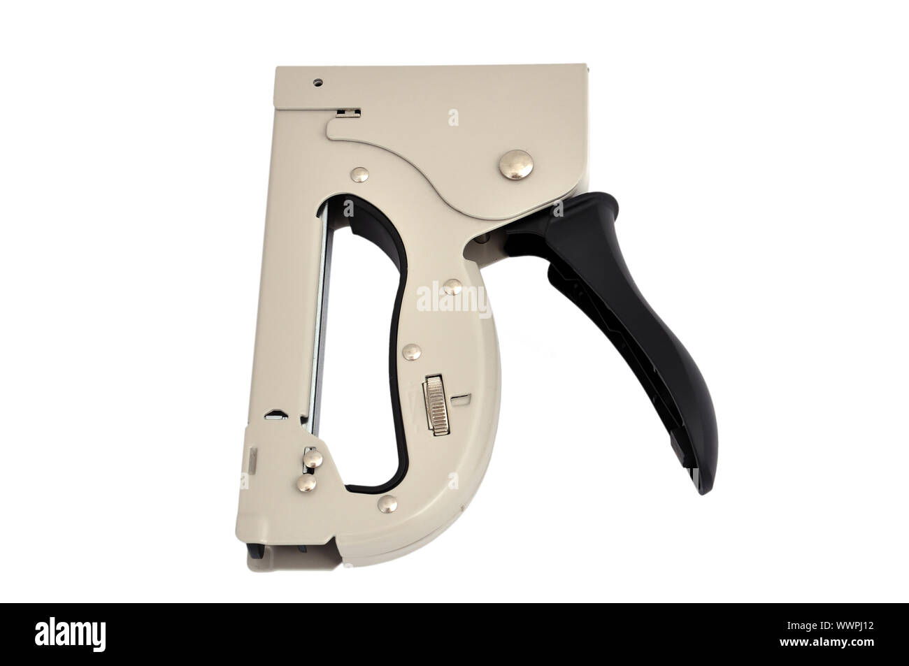 staple gun on a white background Stock Photo - Alamy