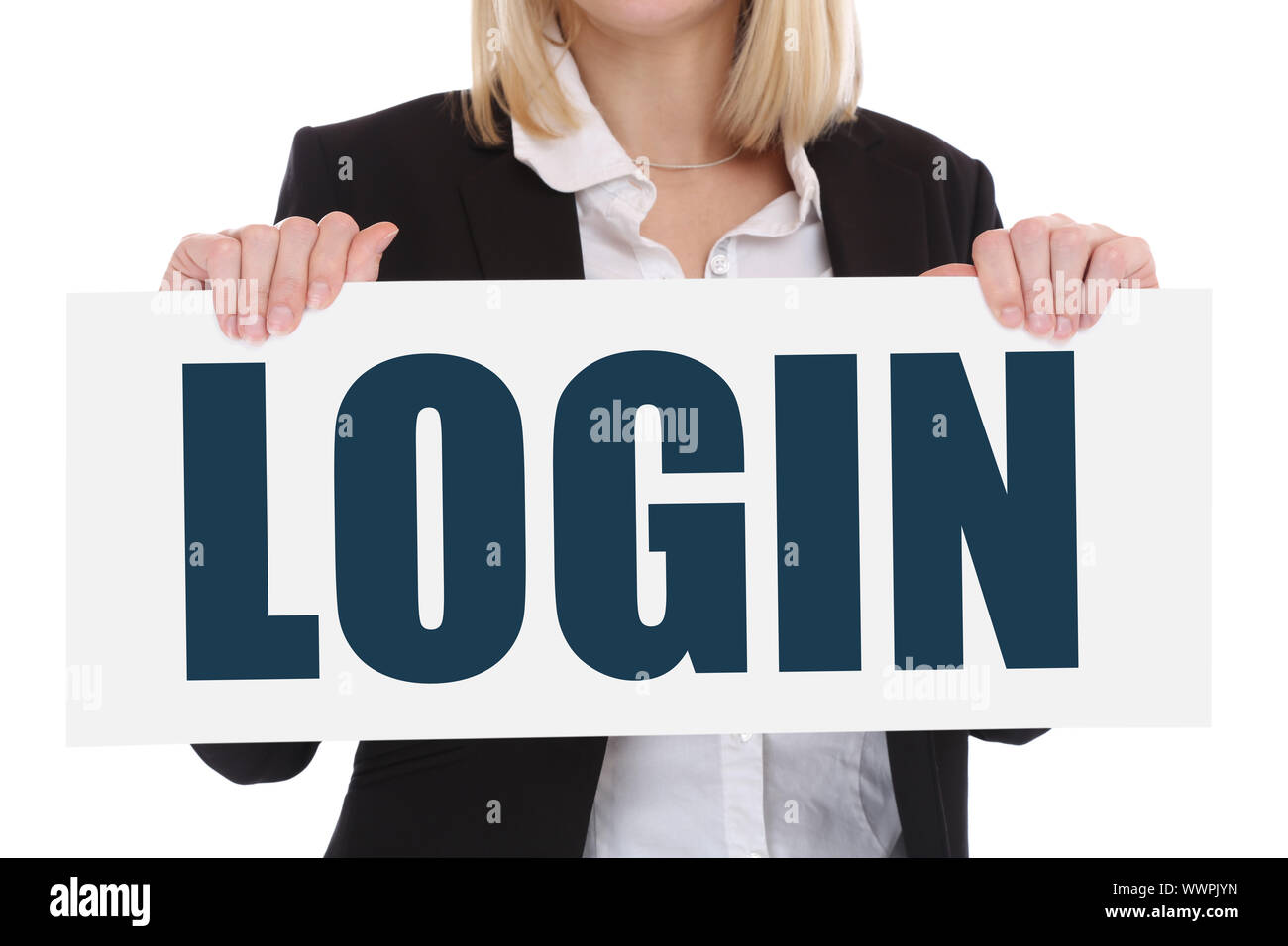 Log in to computer hi-res stock photography and images - Alamy