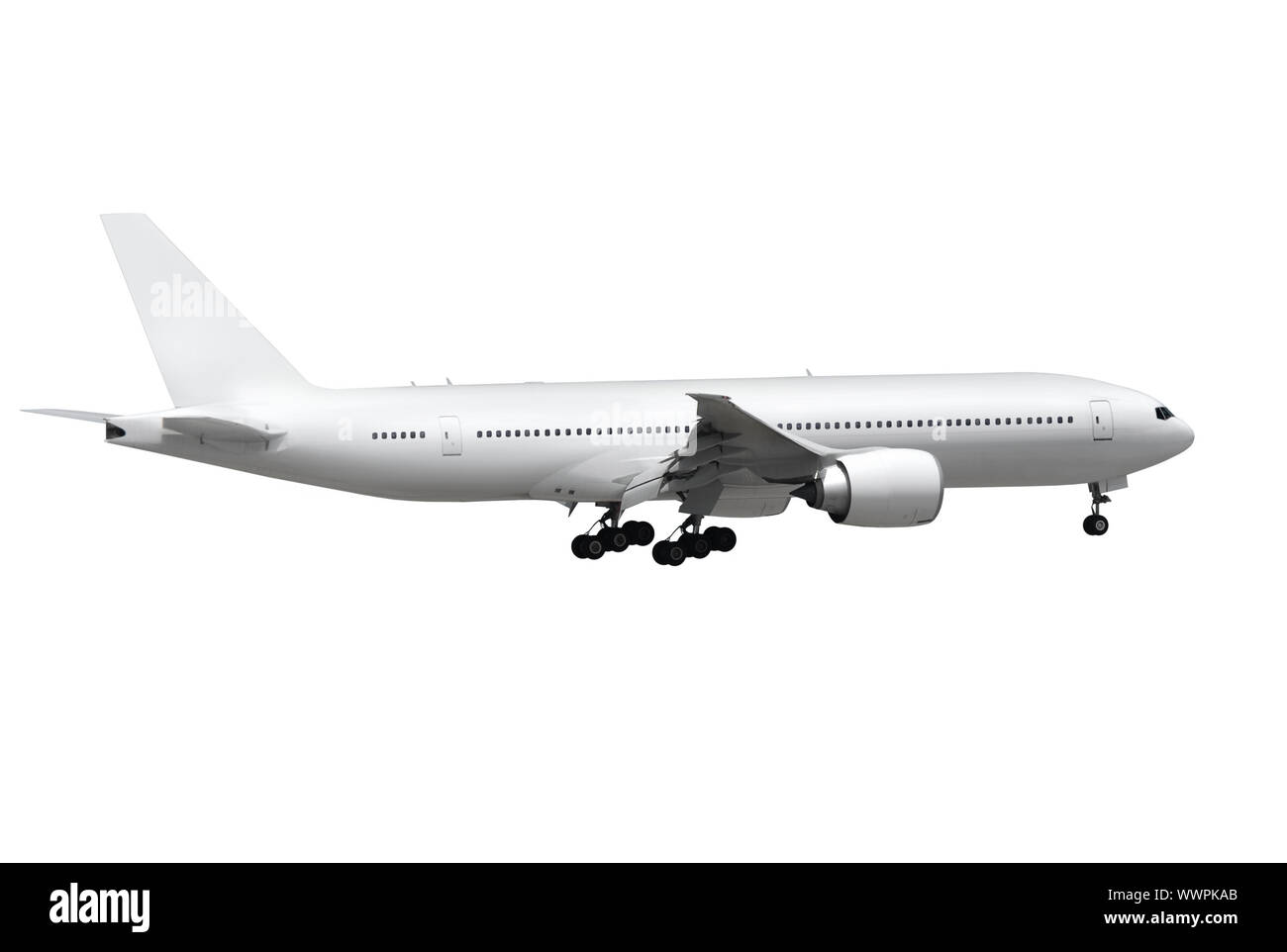 commercial airplane on white background with path Stock Photo - Alamy