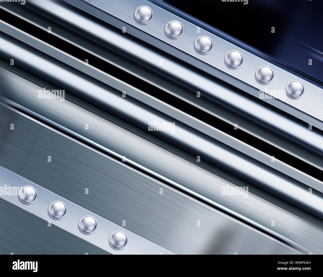metal texture in perspective for background with rivets Stock Photo - Alamy