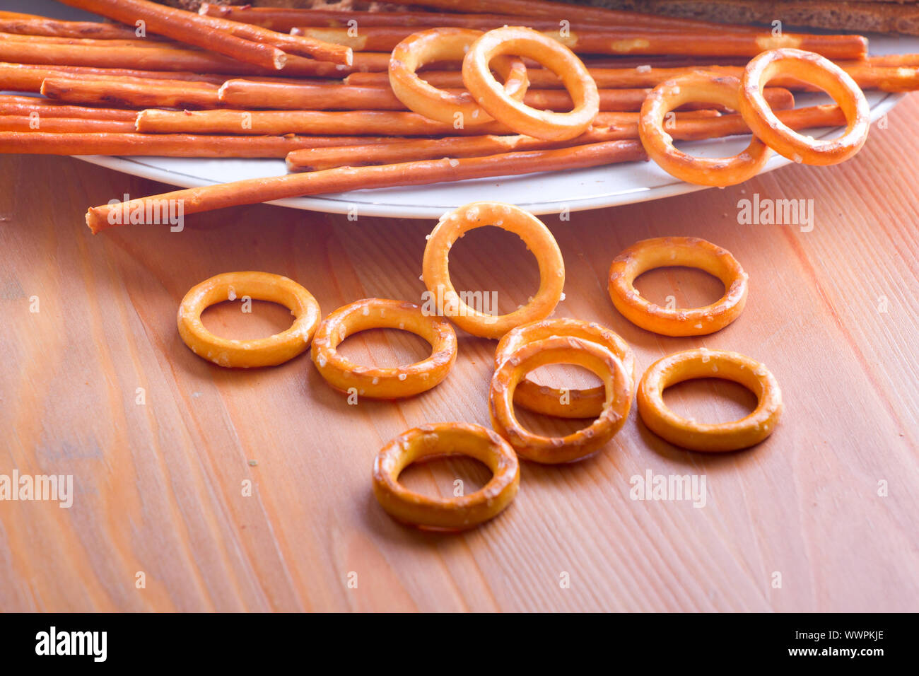 crispy food on table crispbread Stock Photo - Alamy