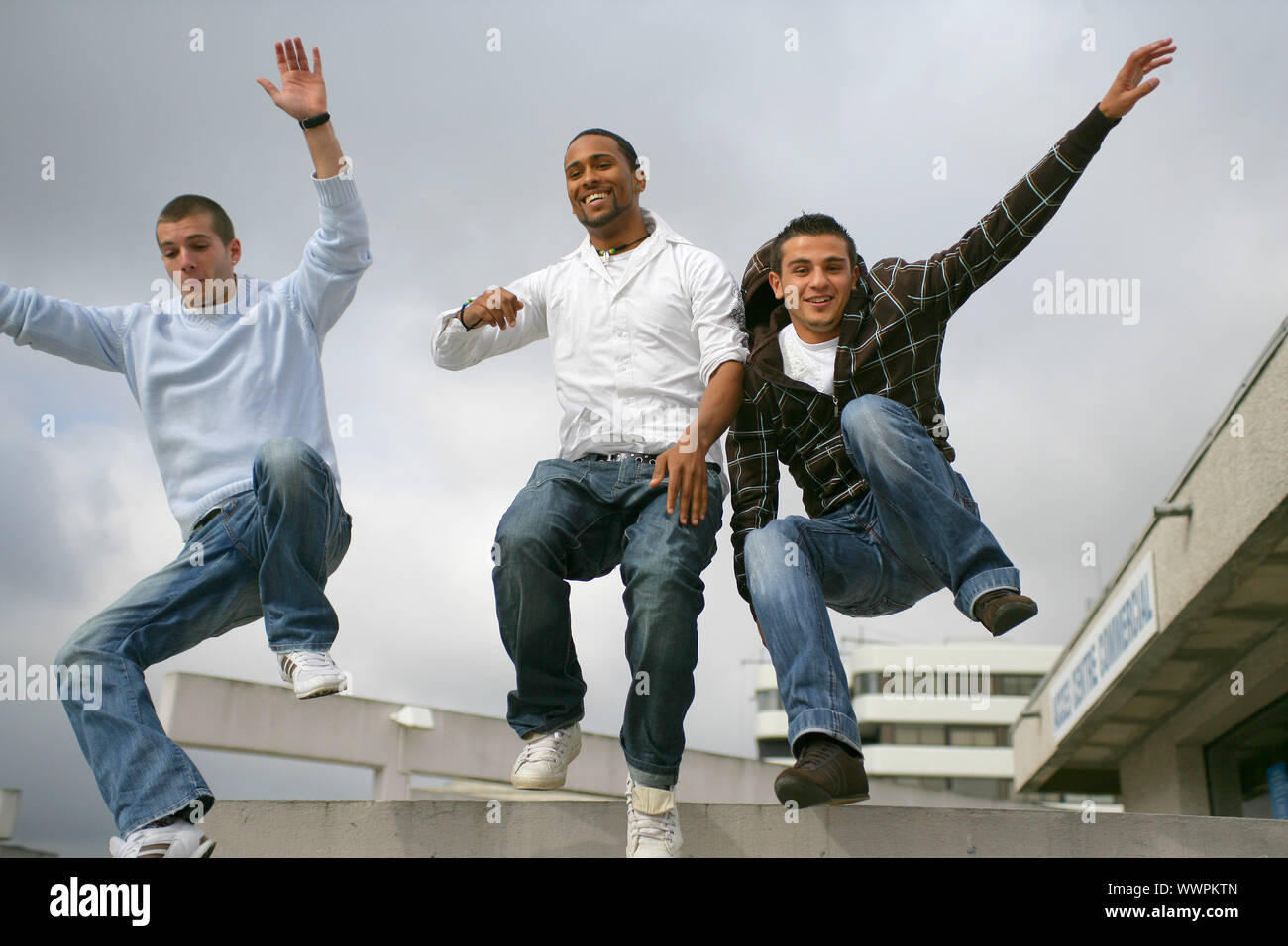 Student jumping steps hi-res stock photography and images - Alamy