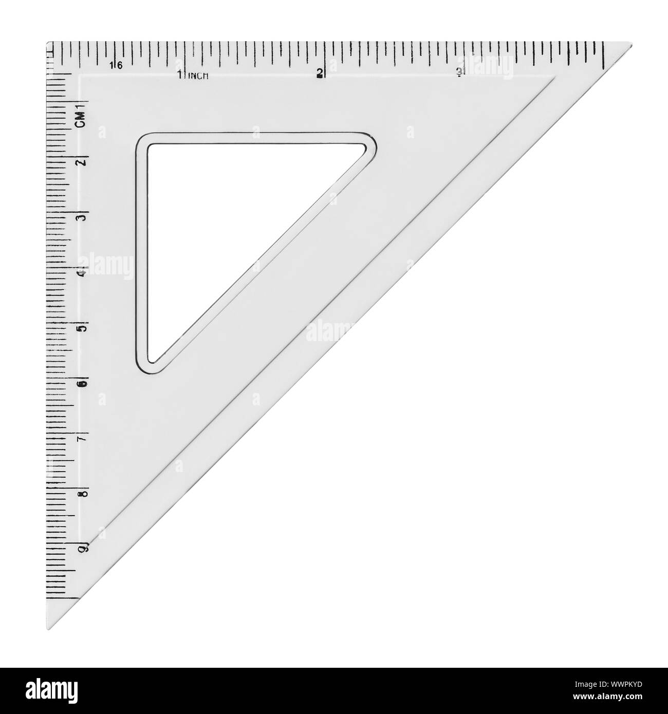 White transparent triangle, isolated on white, with clipping path Stock ...