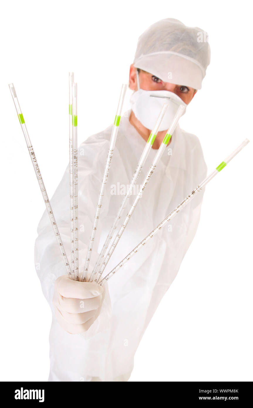 doctor with mask holding sticks Stock Photo - Alamy