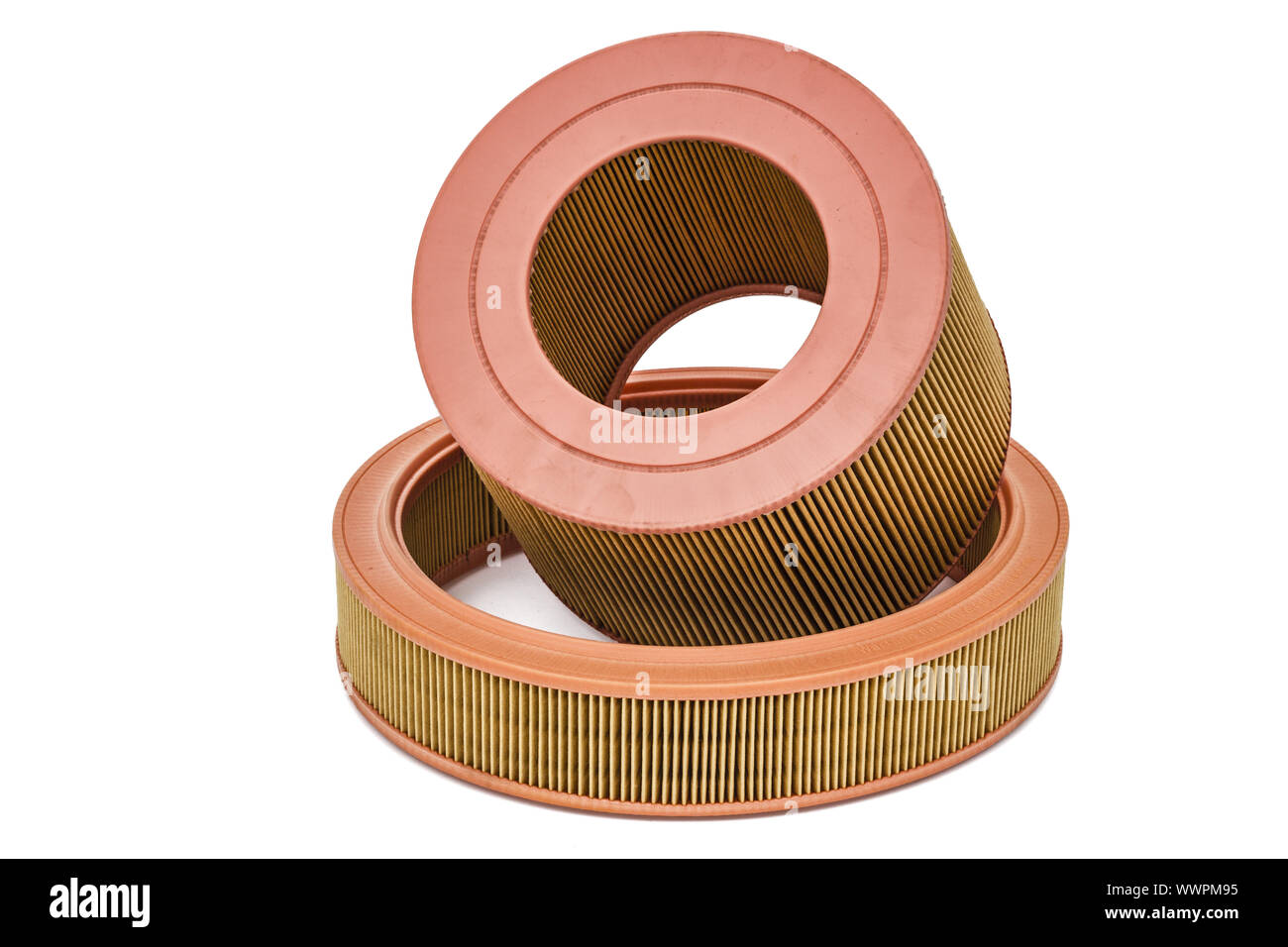 Car filters close-up, auto spare part, isolated on white Stock Photo ...