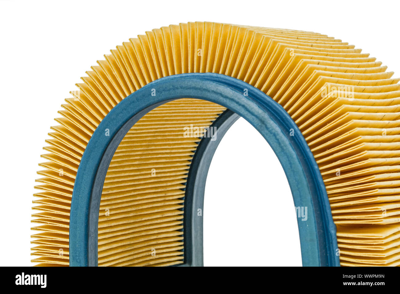 Car filter close-up, auto spare part, isolated on white background ...