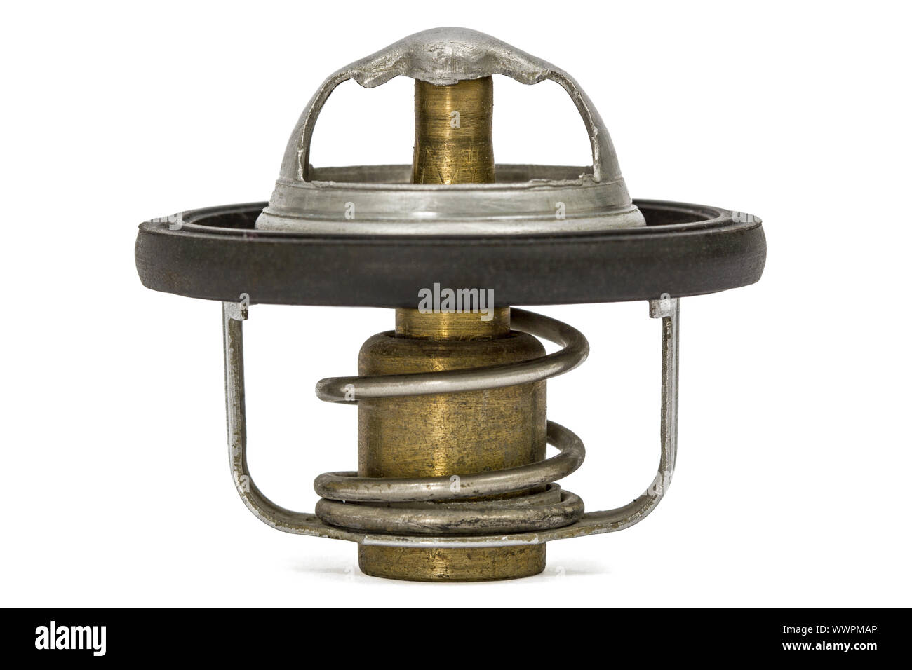 Thermostat a cooling system, spare parts for cars, isolated on white ...