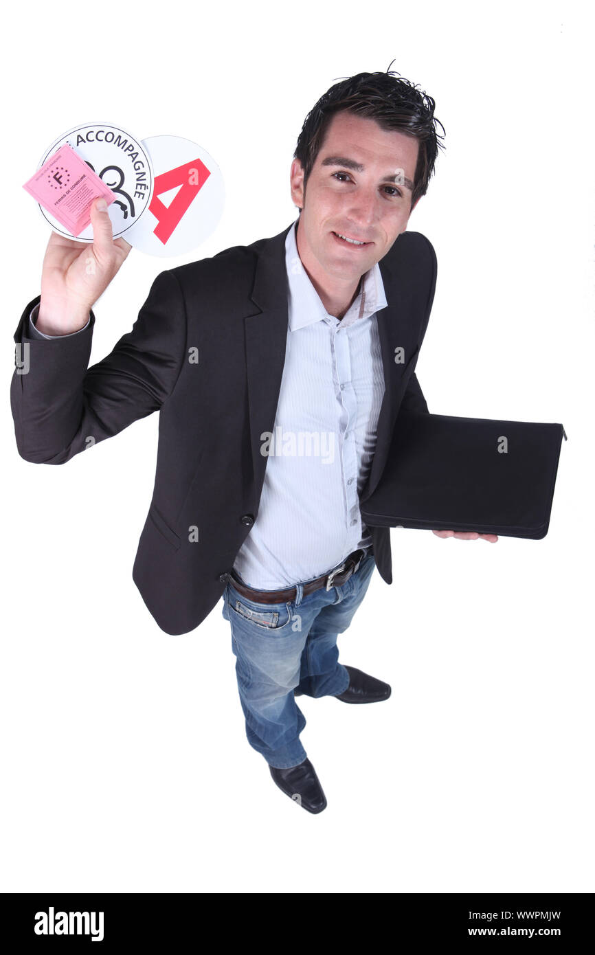 Car dark road learner hi-res stock photography and images - Alamy