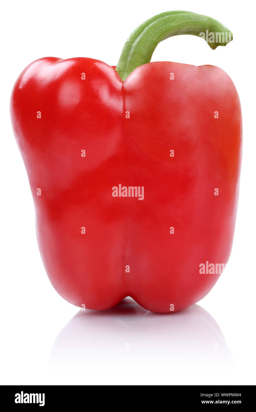 Paprika red Vegetable side cutout isolated isolated Stock Photo - Alamy