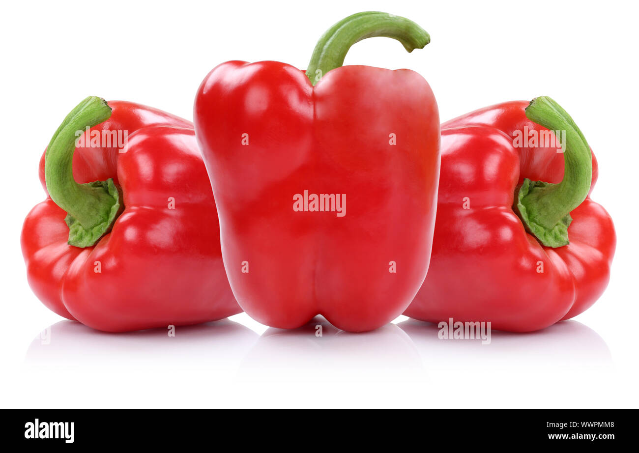 peppers red peppers vegetables exemption isolated Stock Photo - Alamy