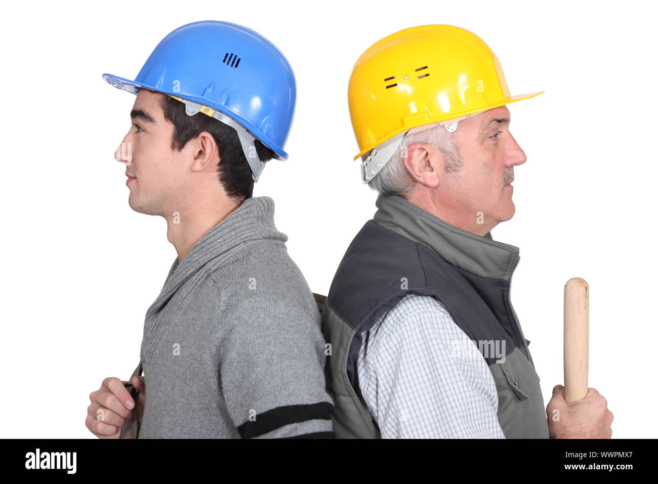 Workers with age difference Stock Photo - Alamy
