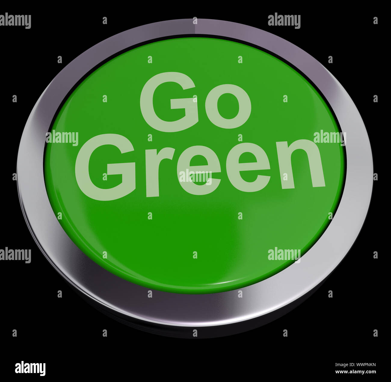 Go Green Button For Recycling And Eco Friendly Stock Photo - Alamy
