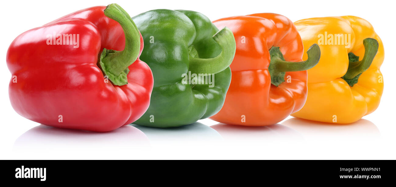 Collection peppers peppers vegetables isolated in a series exempted ...