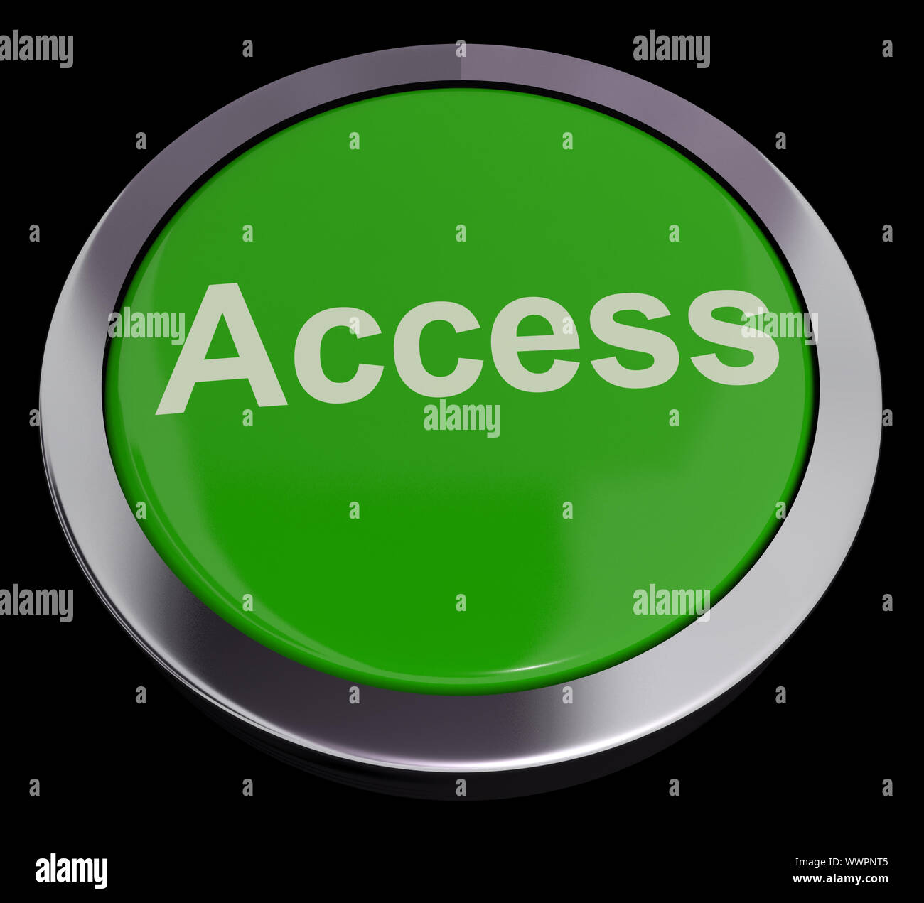 Access Button In Green Showing Permissions And Security Stock Photo - Alamy