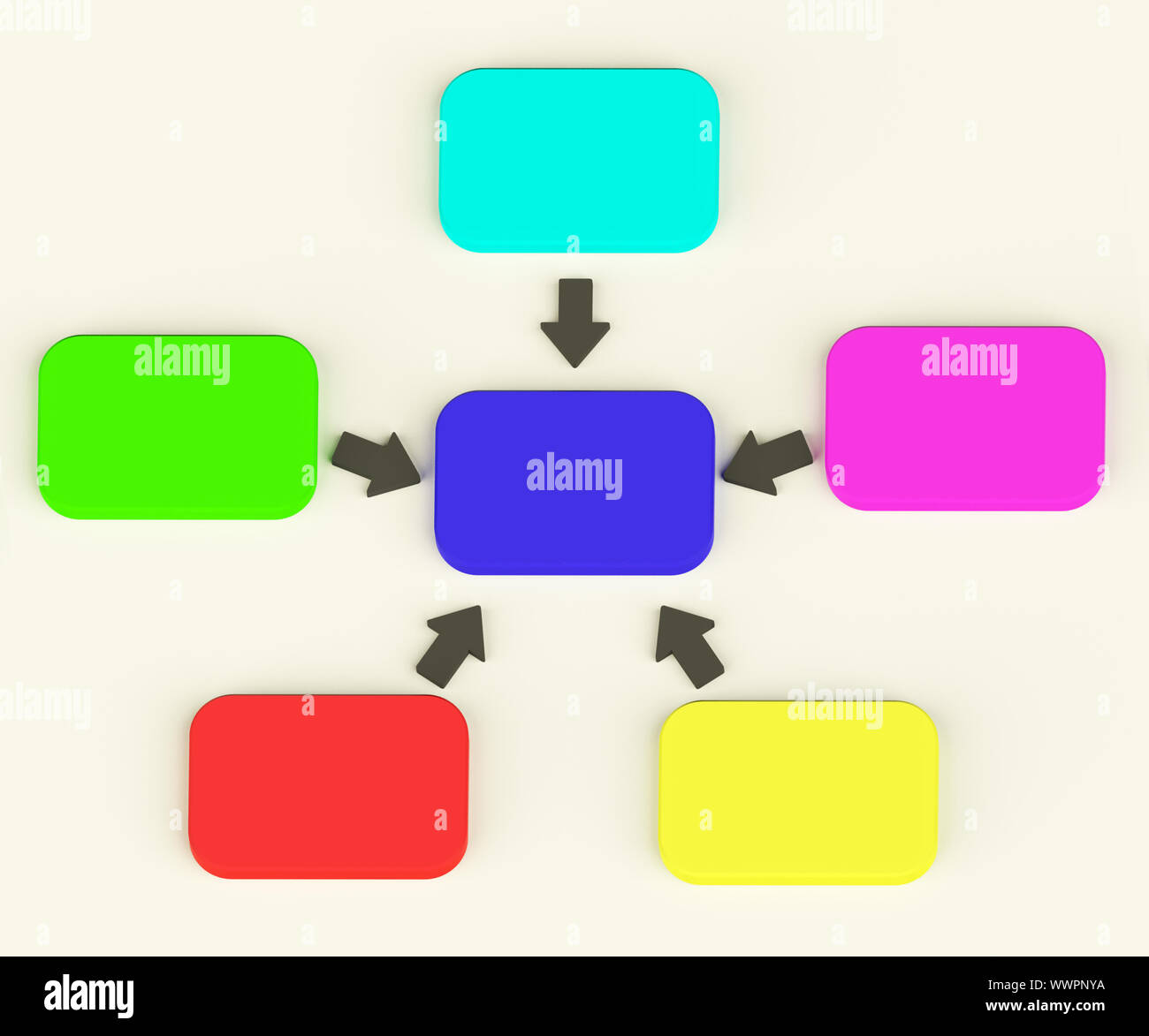 Colorful Diagram With Arrows Showing Process Or Illustrations Stock ...