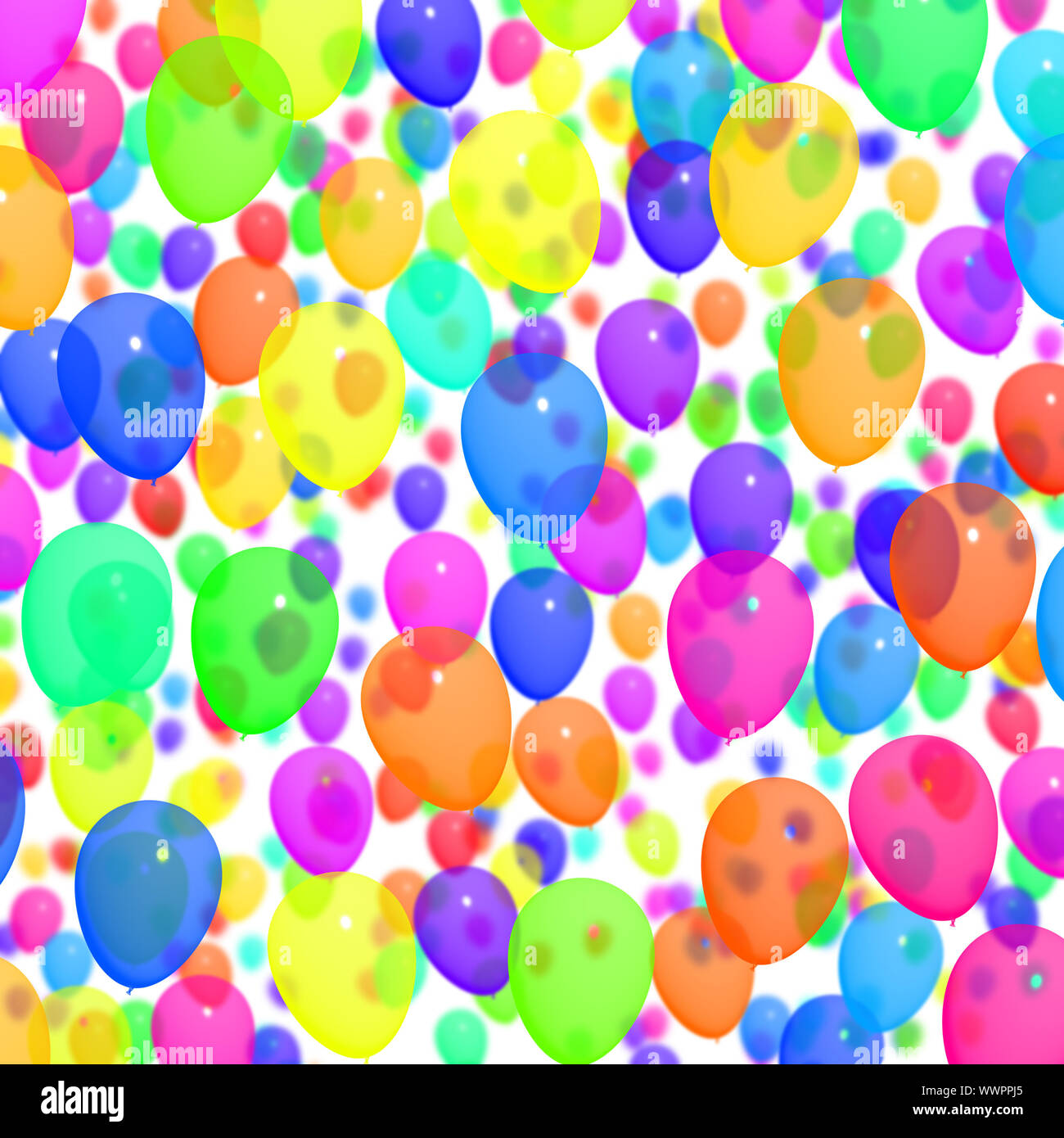 Festive Colorfull Balloons In The Sky For Birthday Celebration Stock ...