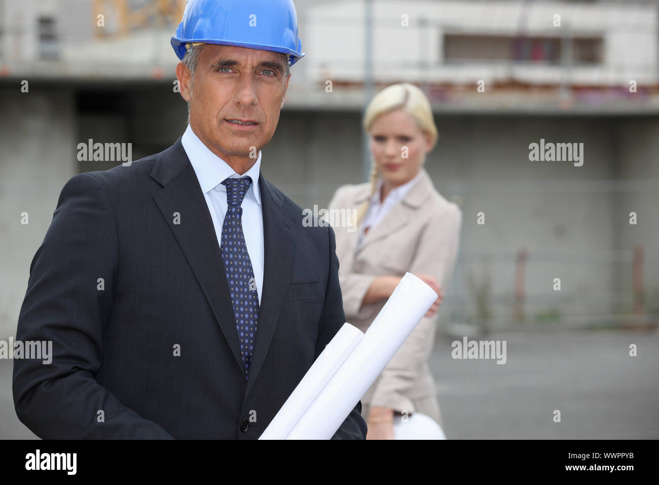 construction manager on site Stock Photo - Alamy