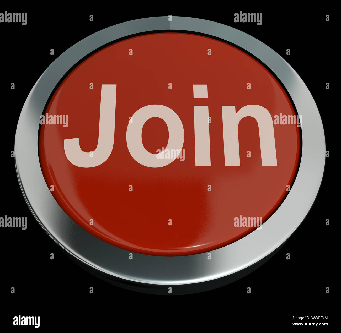 Join Button In Red Showing Subscriptions And Registration Stock Photo ...