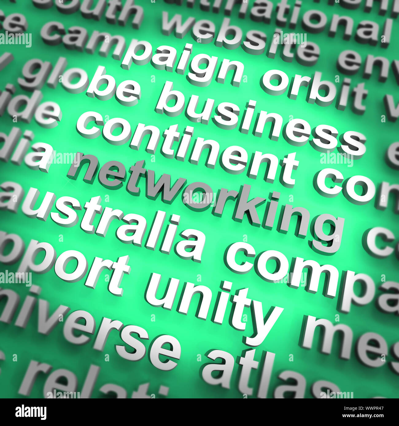 Networking Word Showing Relationships And Computer Communications Stock ...