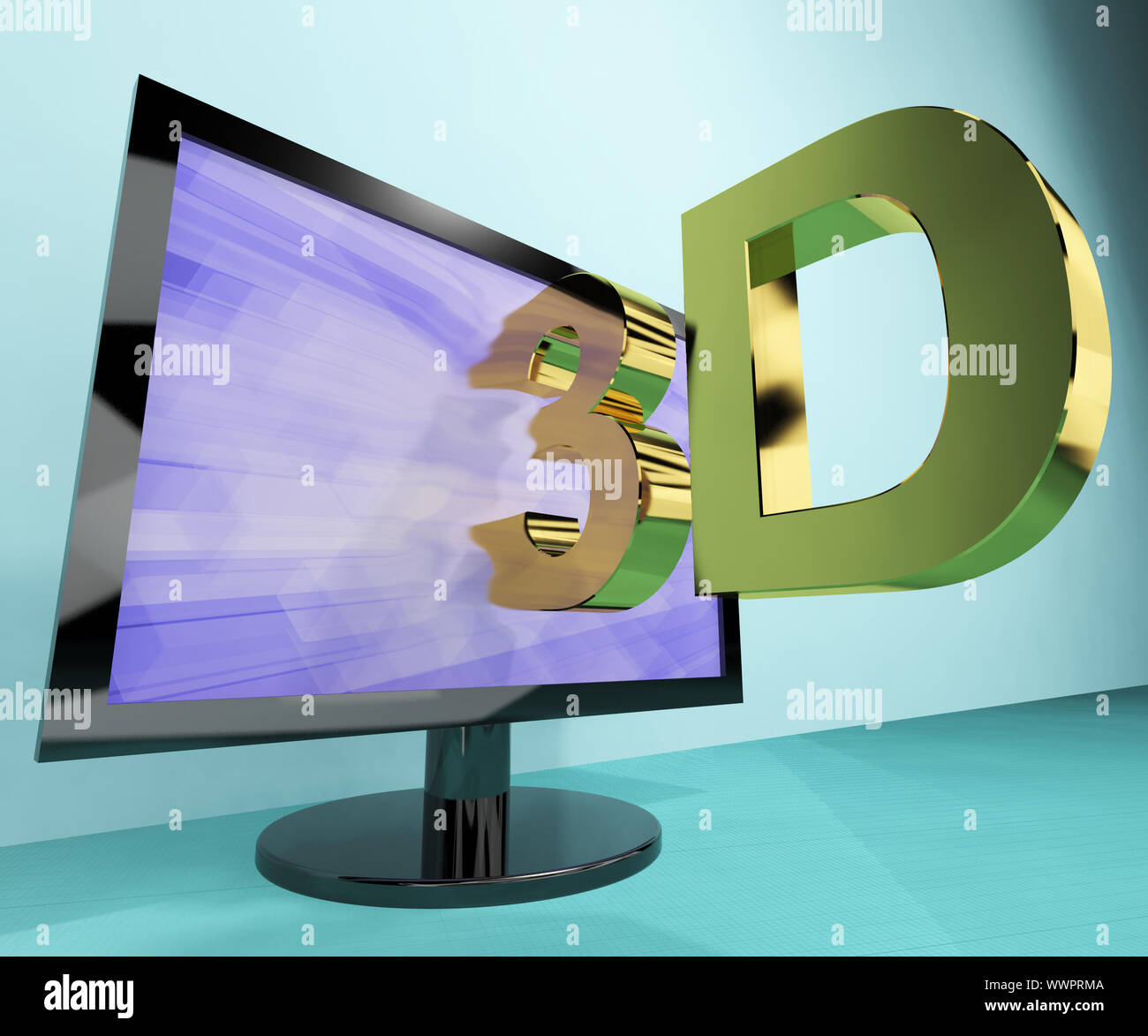 Three Dimension Television Or 3D HD TV Stock Photo - Alamy