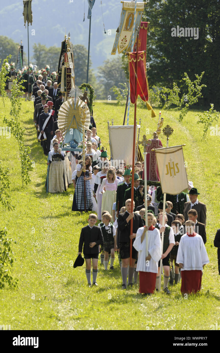 Catholic Procession in Bavaria Stock Photo - Alamy