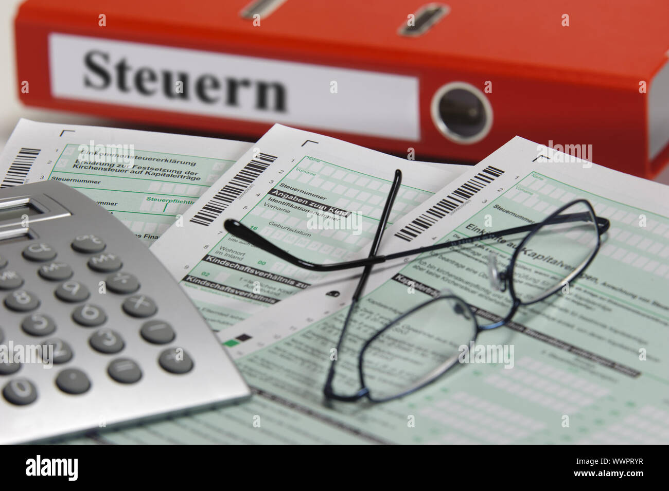 Tax returns and taxes Stock Photo - Alamy
