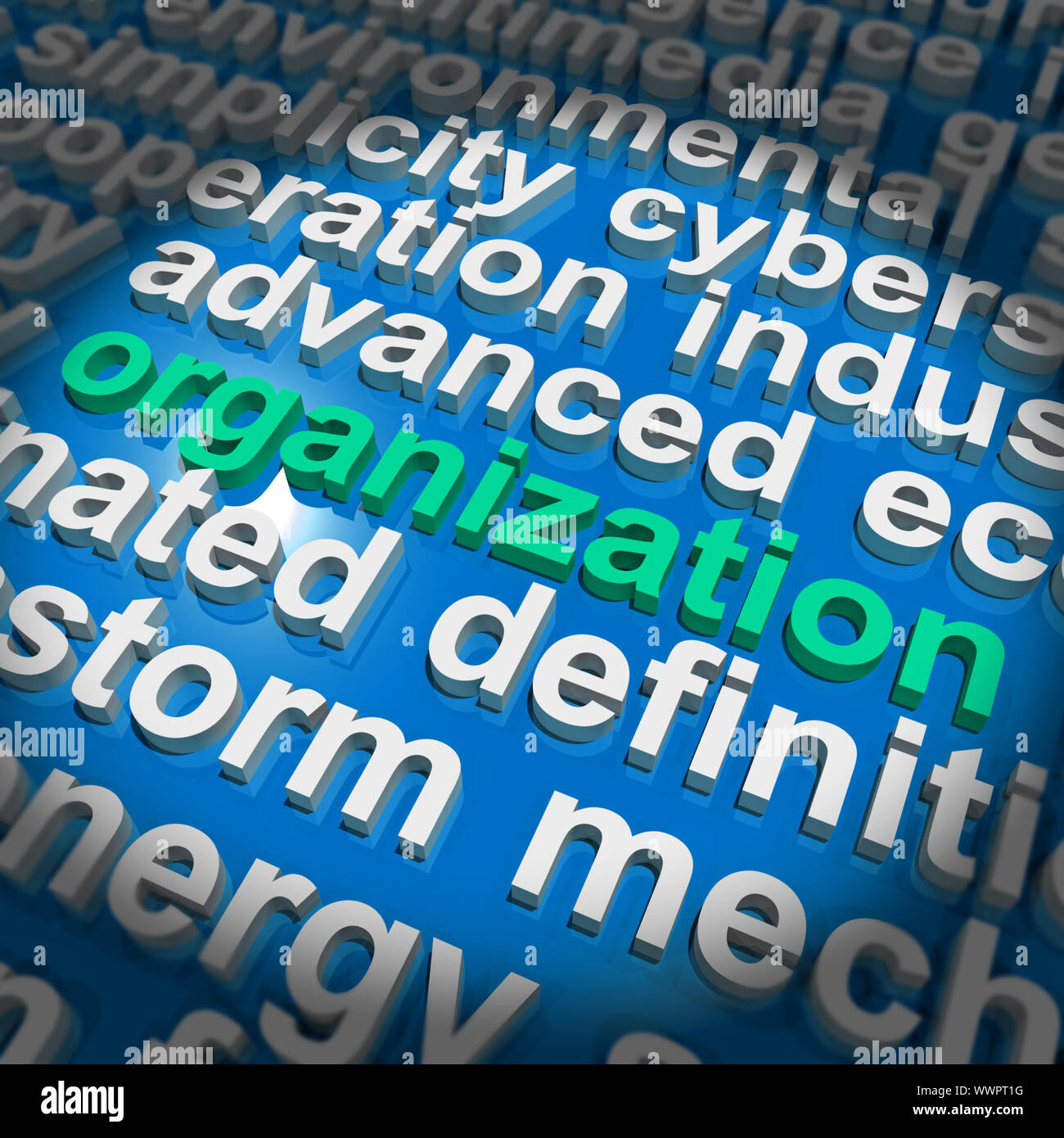 Word Organzation Representing Business Company And Management Stock ...