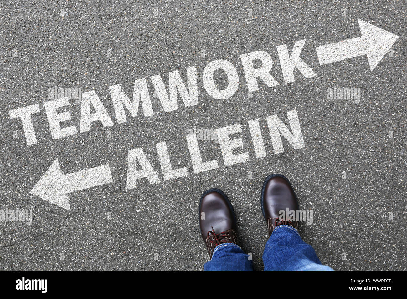 Teamwork Team work together alone work businessman business man concept ...