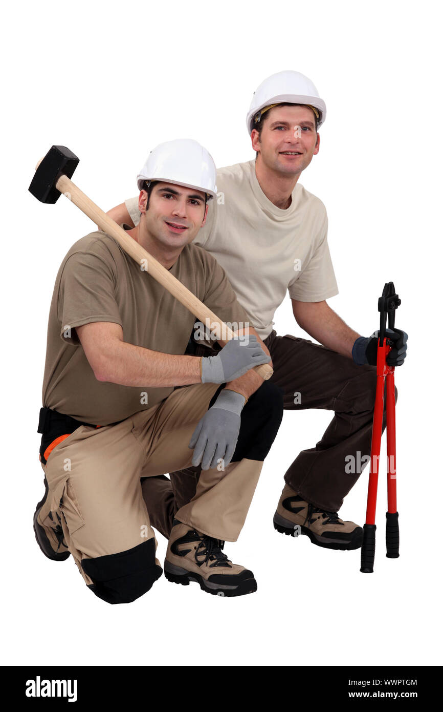 Workmen team Cut Out Stock Images & Pictures - Alamy