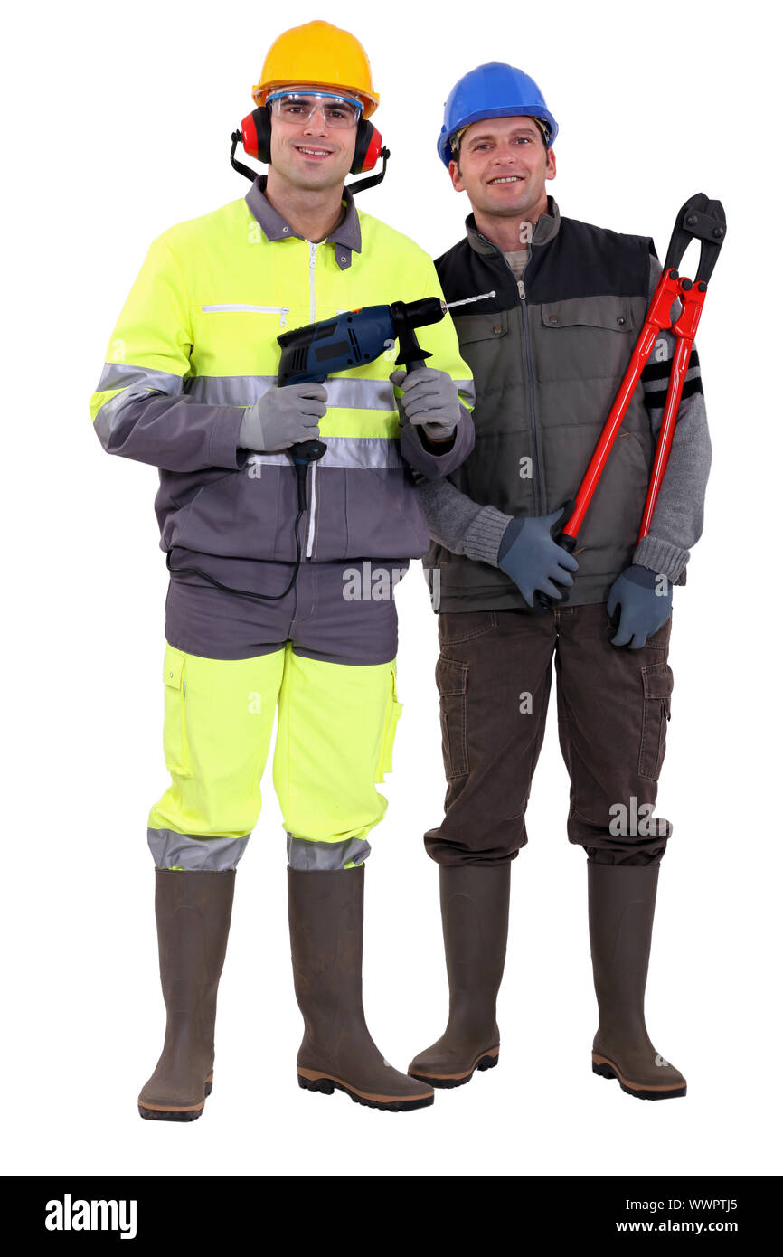 Workmen team Cut Out Stock Images & Pictures - Alamy