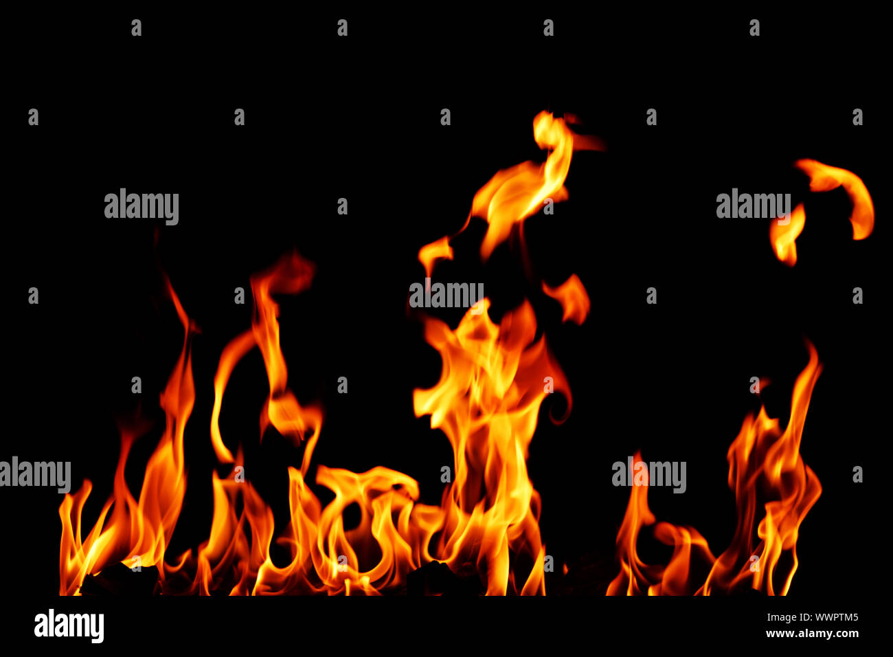 fire flame close up on black background Stock Photo - Alamy