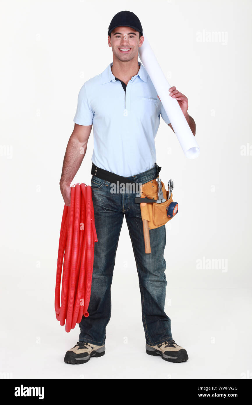 Craftsman with tools Stock Photo - Alamy