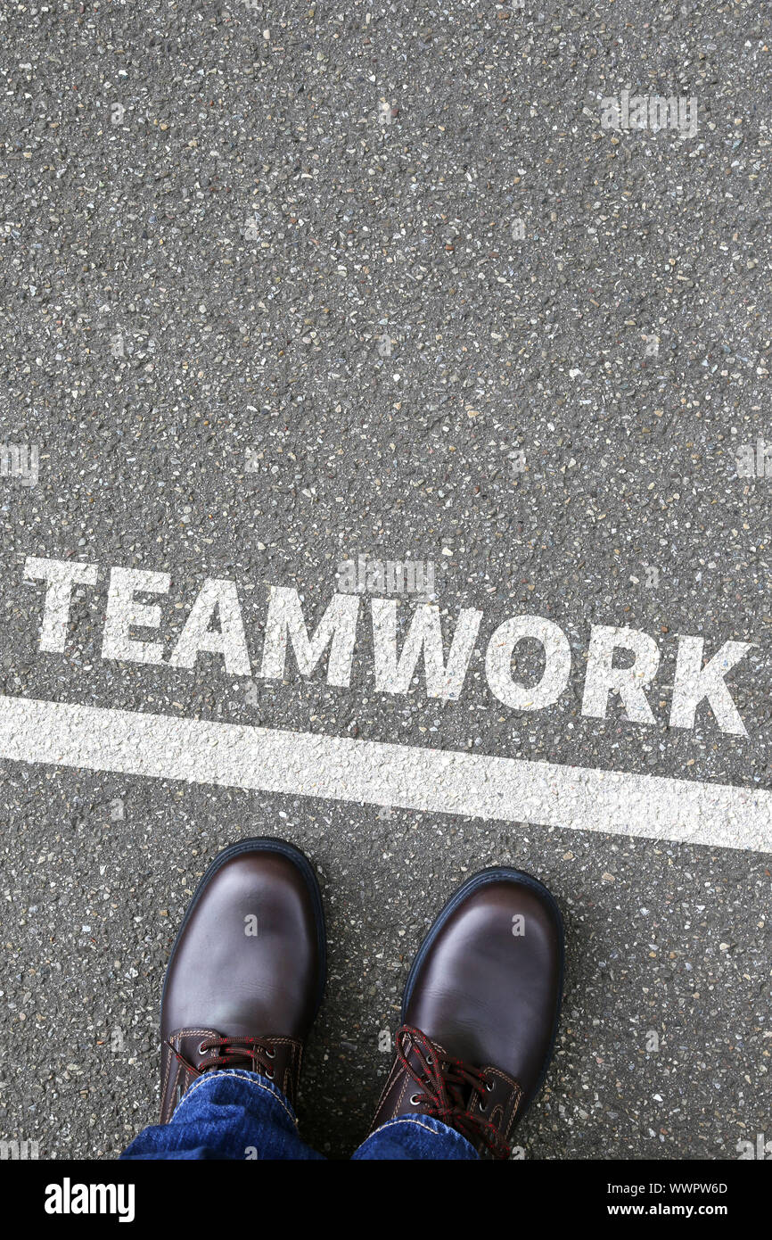 Teamwork Team work together Business Concept Work Stock Photo - Alamy