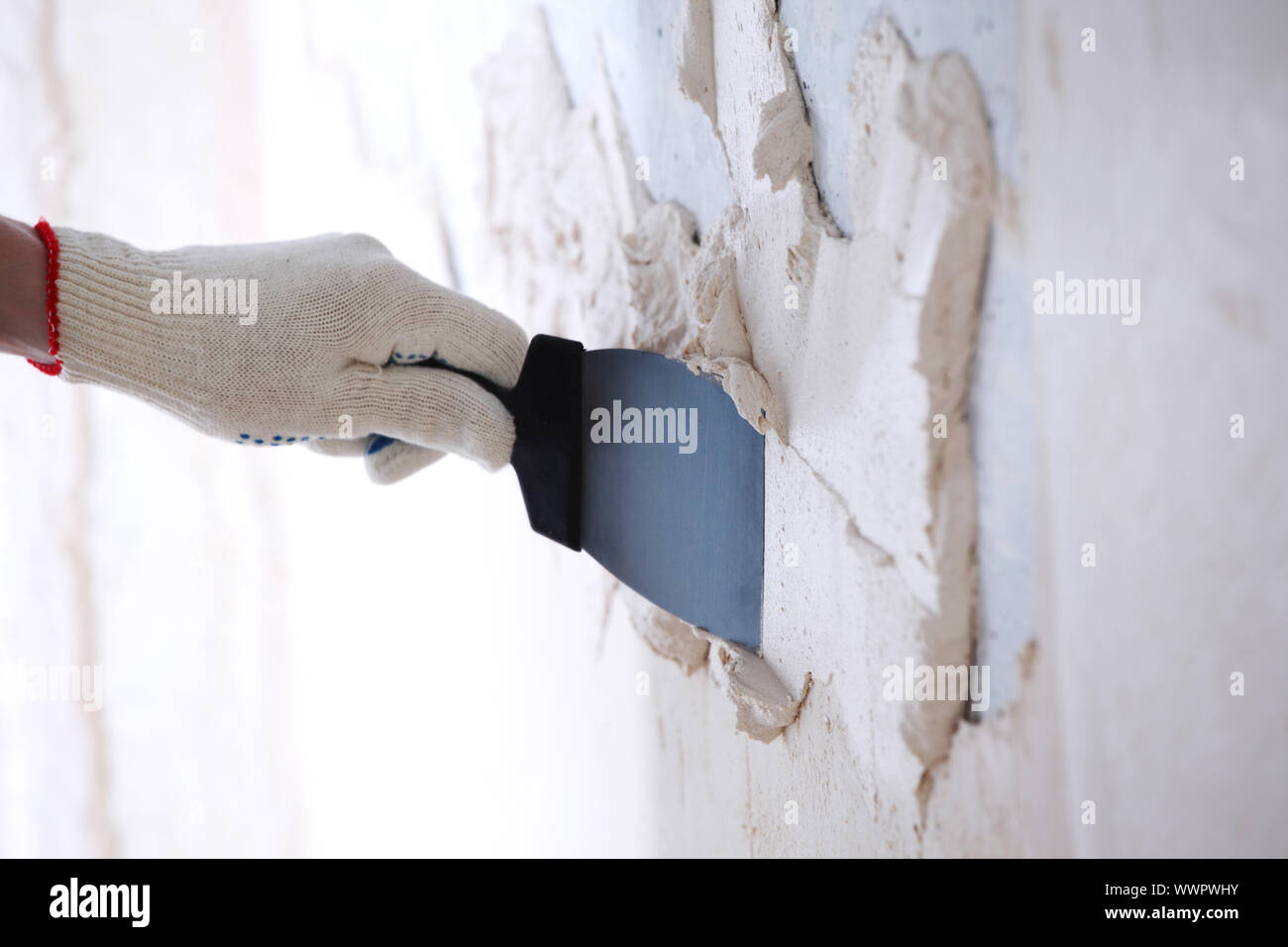 work aligns with a spatula wall Stock Photo - Alamy